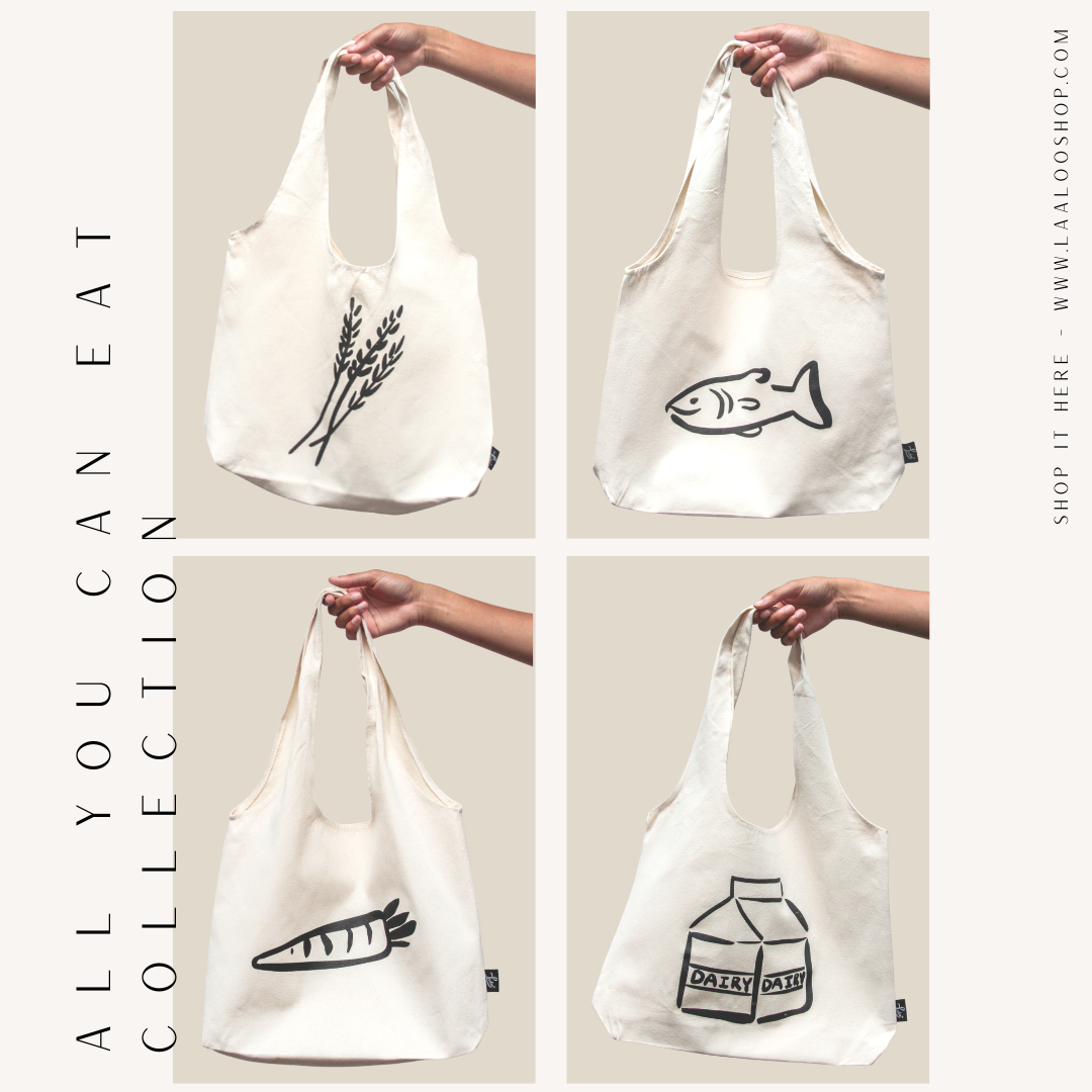 Reusable grocery bags - All You Can Eat - Laaloo – laalooshop